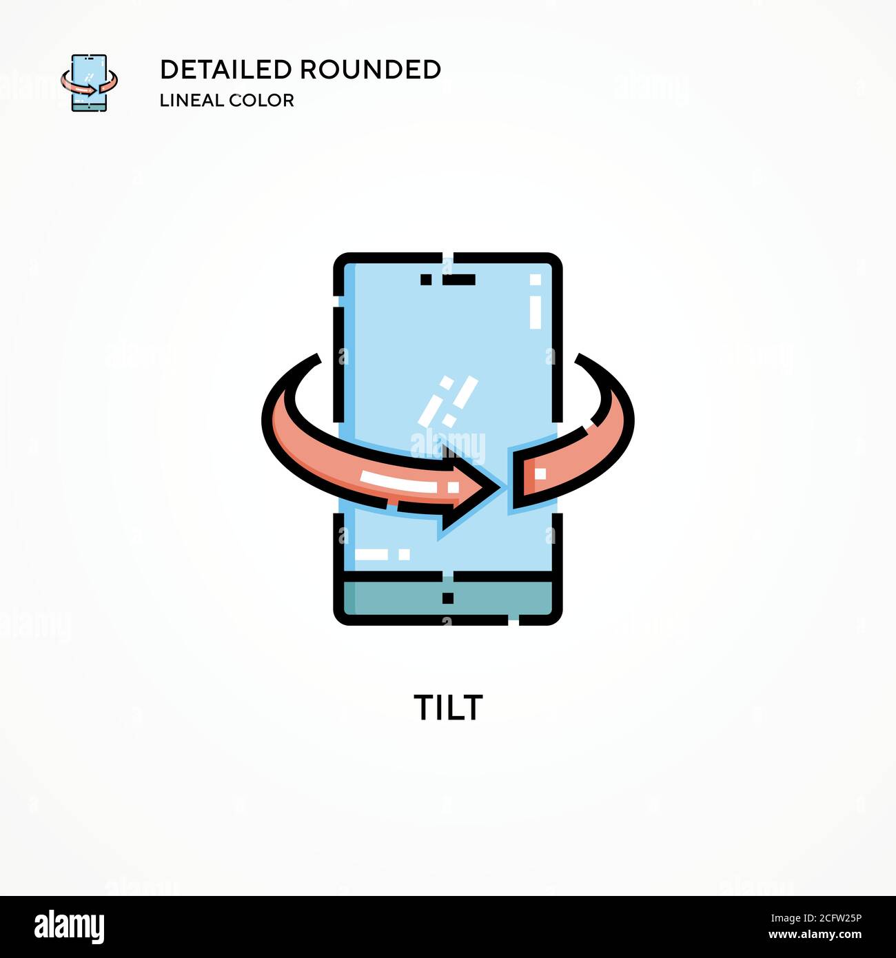 Tilt vector icon. Modern vector illustration concepts. Easy to edit and ...
