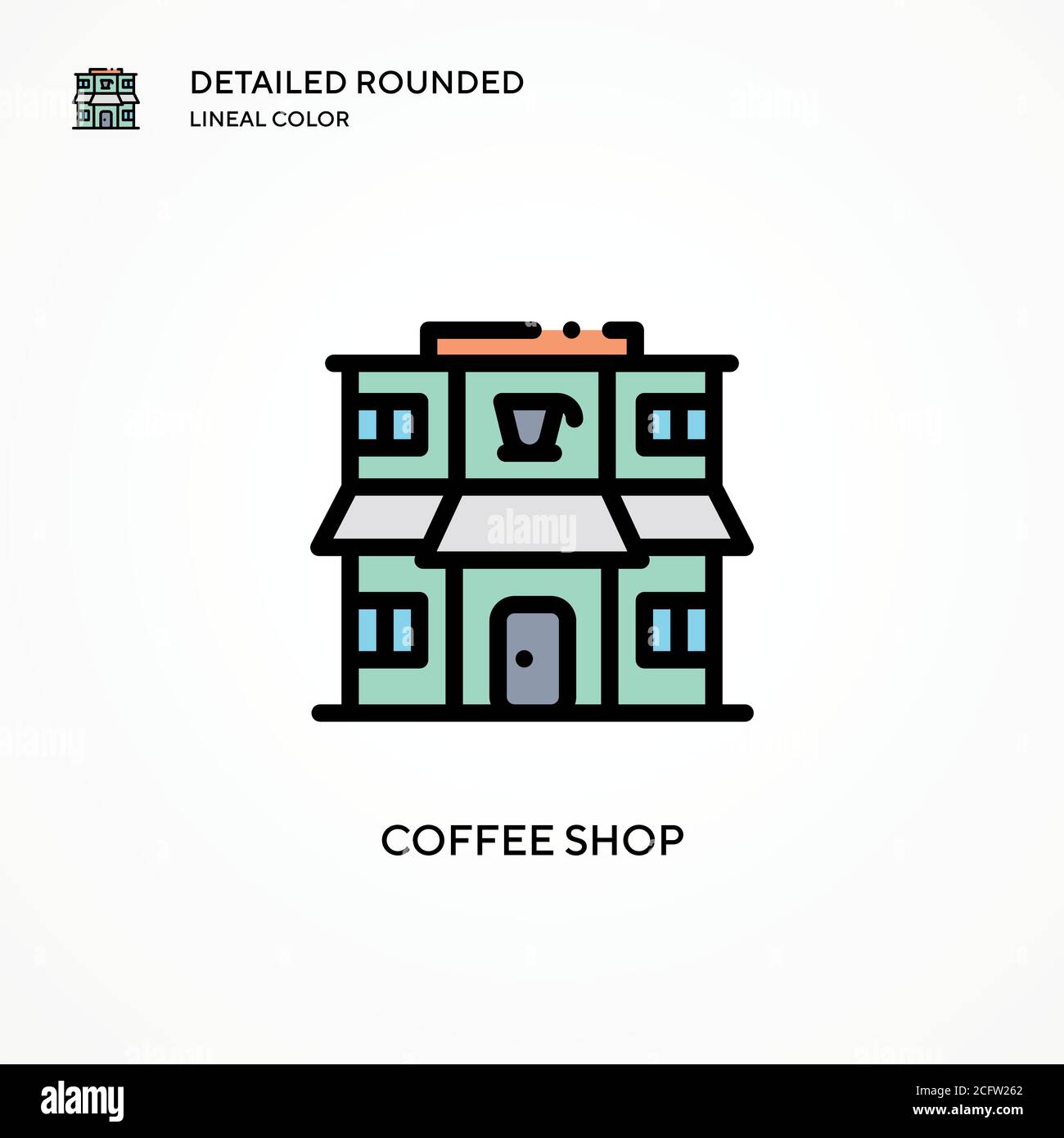 Coffee shop vector icon. Modern vector illustration concepts. Easy to ...