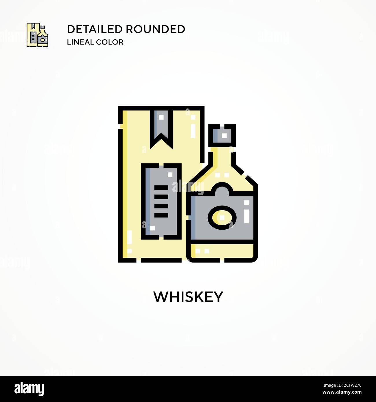 Whiskey vector icon. Modern vector illustration concepts. Easy to edit ...