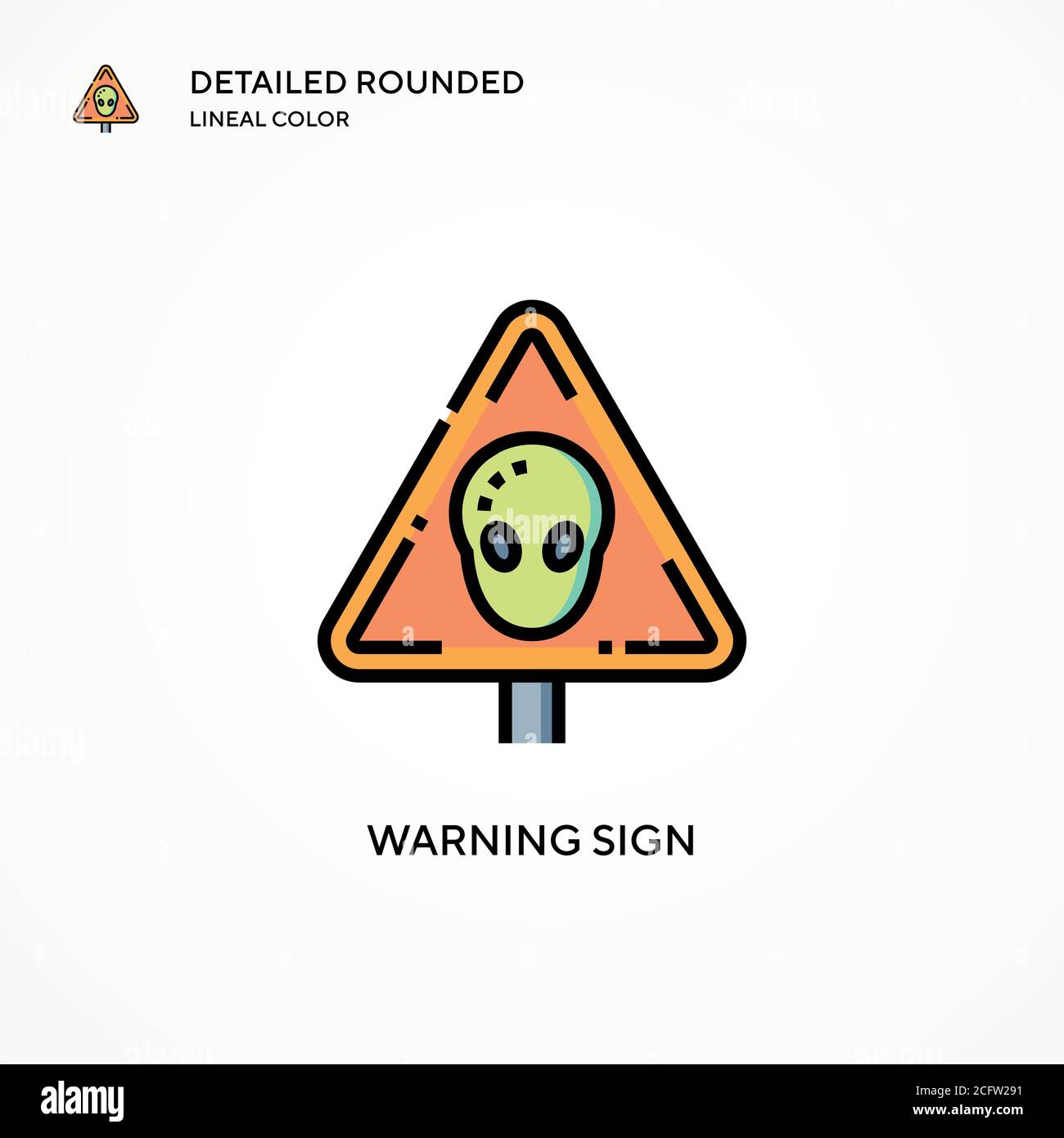 Warning sign vector icon. Modern vector illustration concepts. Easy to ...