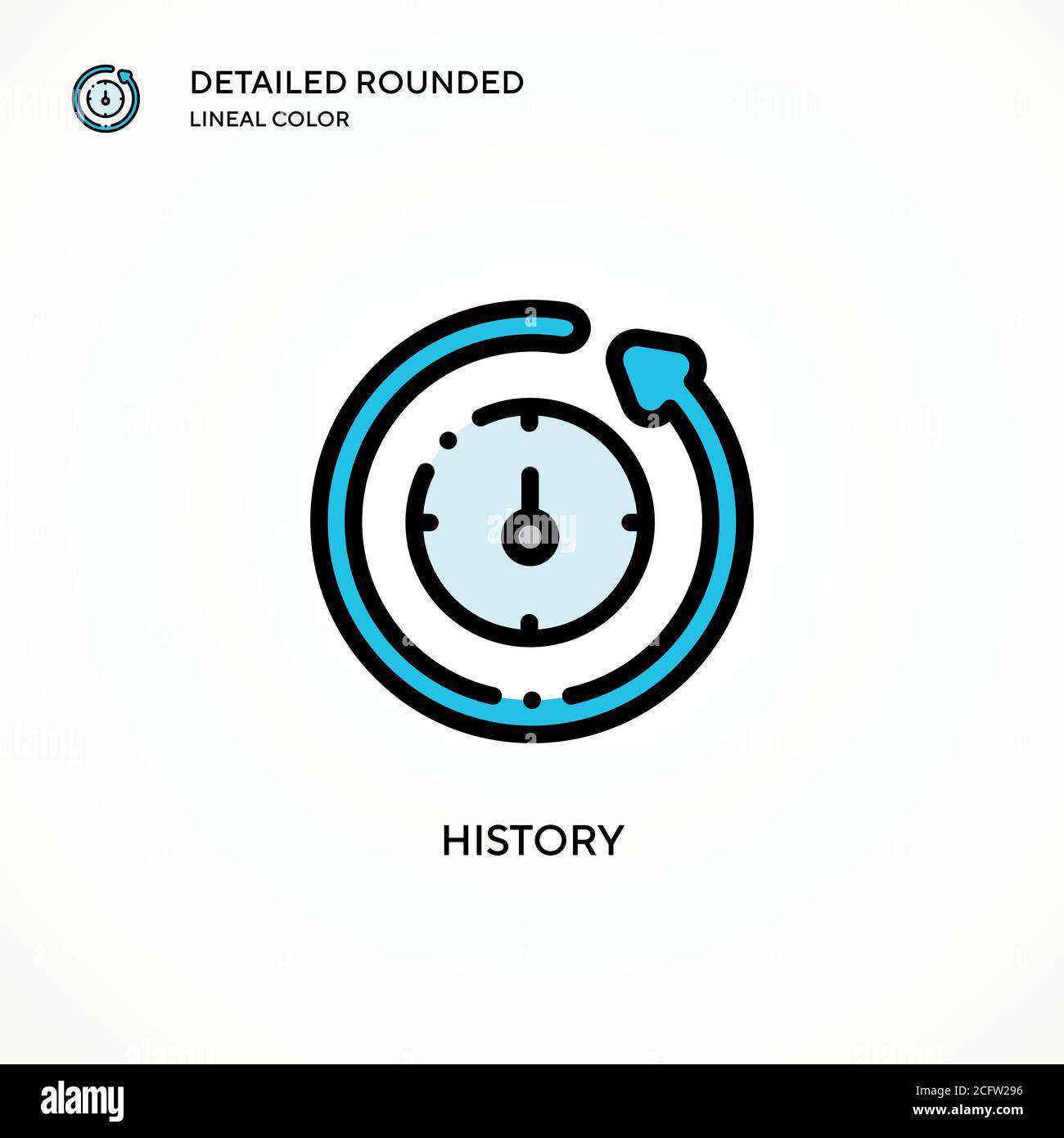 History vector icon. Modern vector illustration concepts. Easy to edit ...