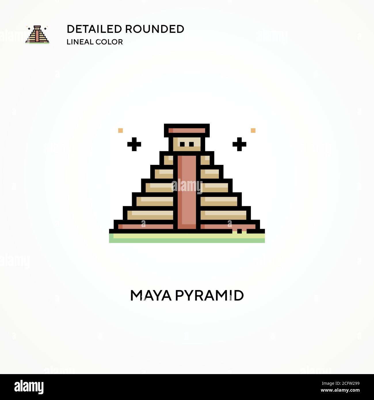 Maya pyramid vector icon. Modern vector illustration concepts. Easy to ...