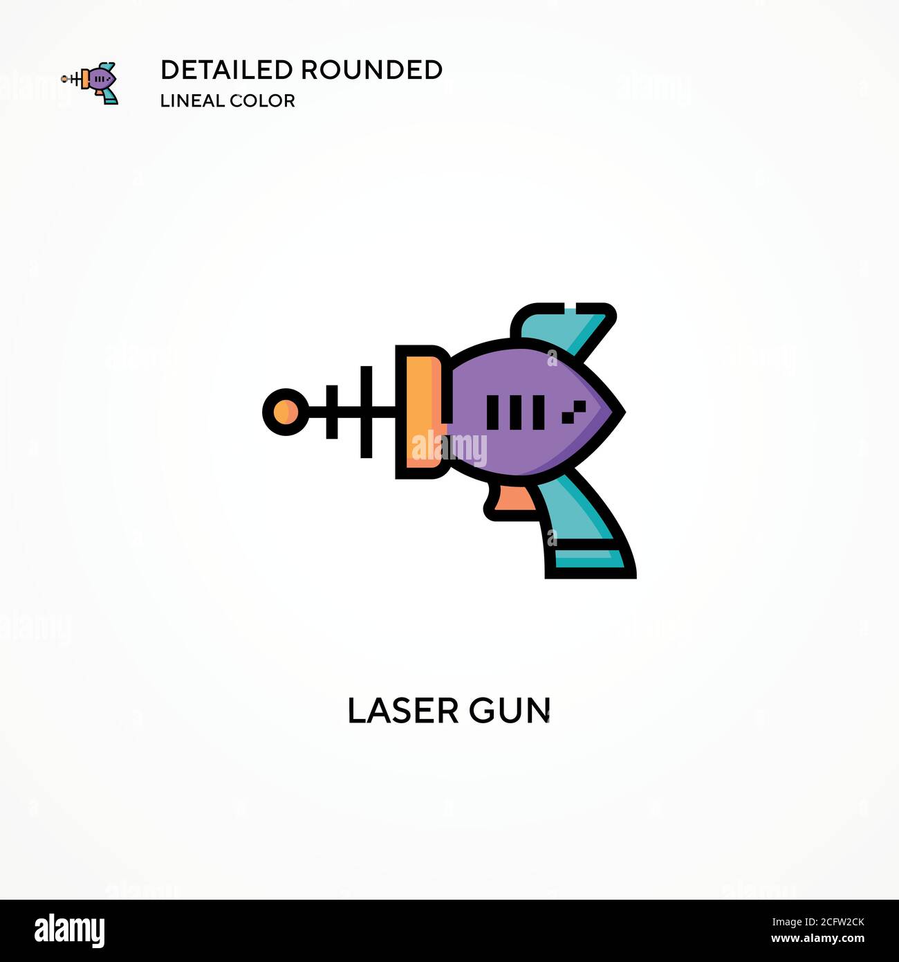 Laser gun vector icon. Modern vector illustration concepts. Easy to ...