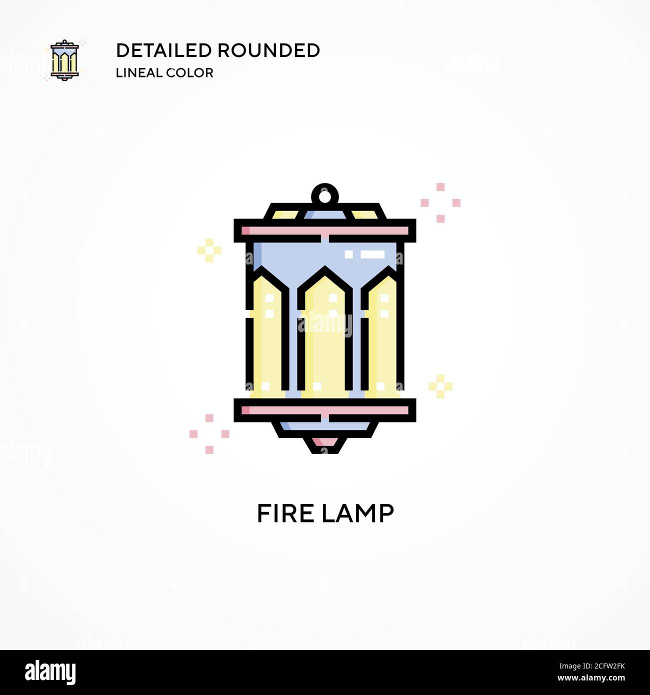 Fire lamp vector icon. Modern vector illustration concepts. Easy to ...