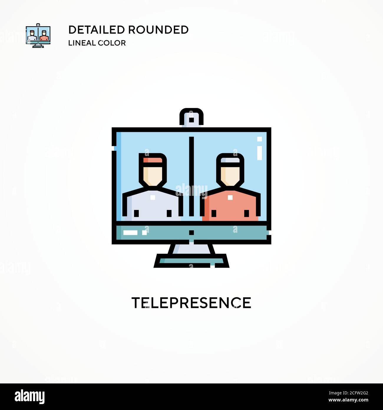 Telepresence vector icon. Modern vector illustration concepts. Easy to ...