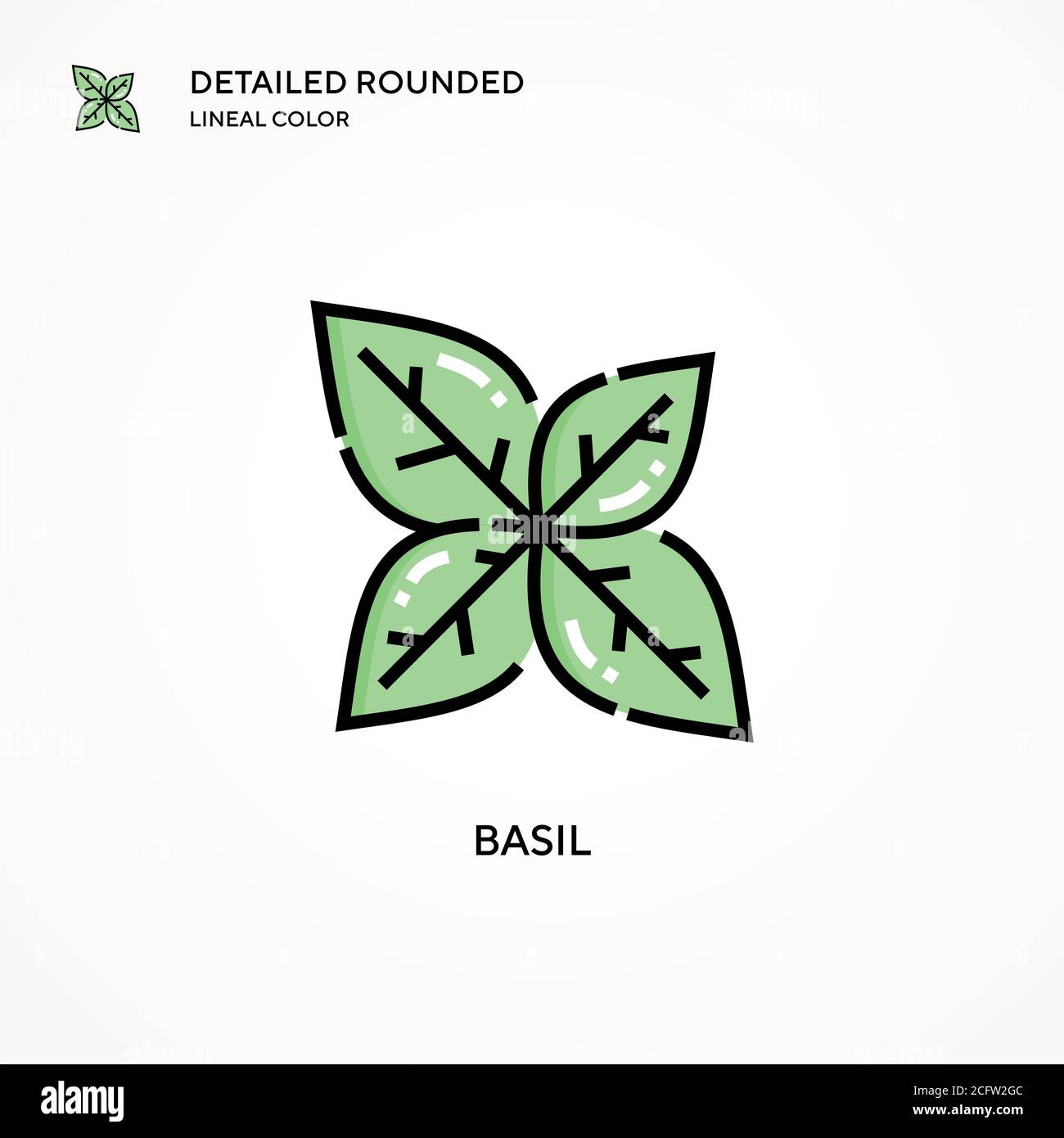 Basil vector icon. Modern vector illustration concepts. Easy to edit ...