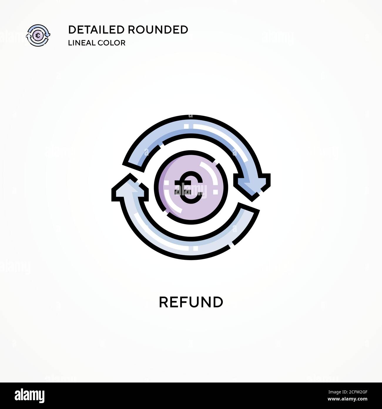 Refund vector icon. Modern vector illustration concepts. Easy to edit ...