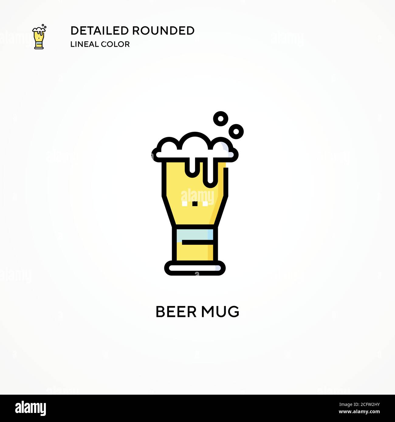 Beer mug vector icon. Modern vector illustration concepts. Easy to edit ...