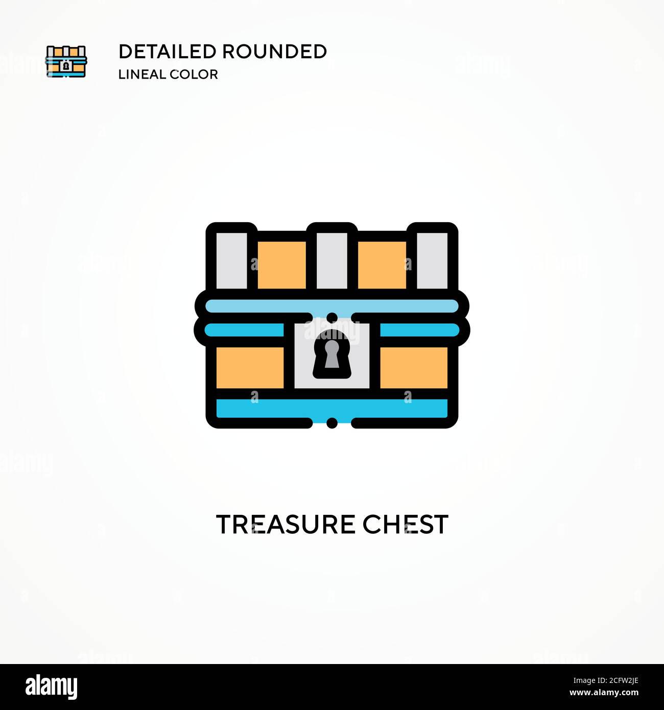 Treasure chest vector icon. Modern vector illustration concepts. Easy ...