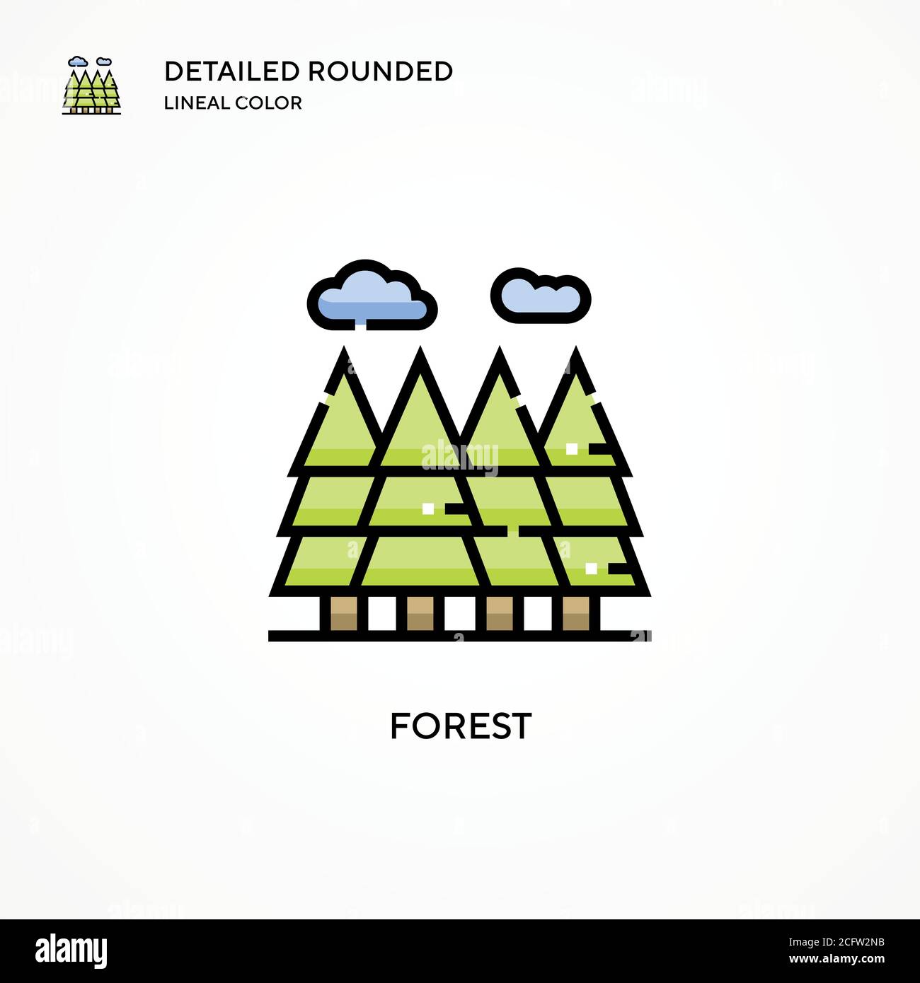 Forest vector icon. Modern vector illustration concepts. Easy to edit ...