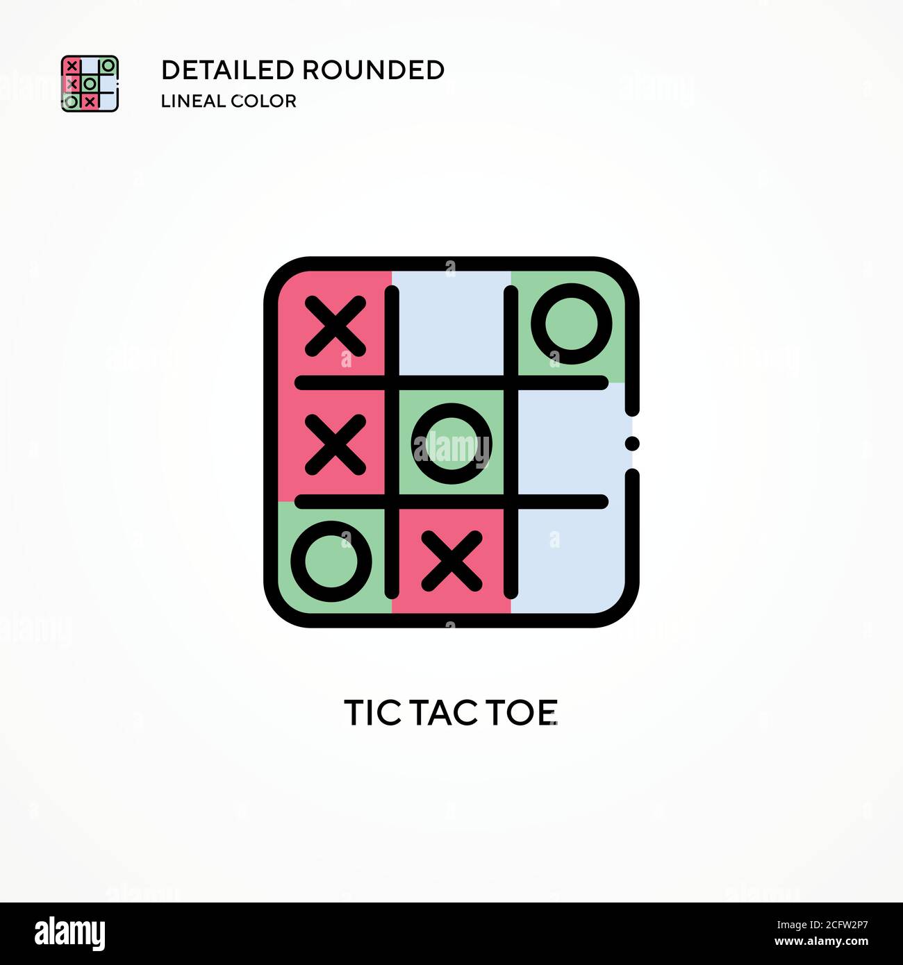 Tic tac toe vector icon. Modern vector illustration concepts. Easy to ...