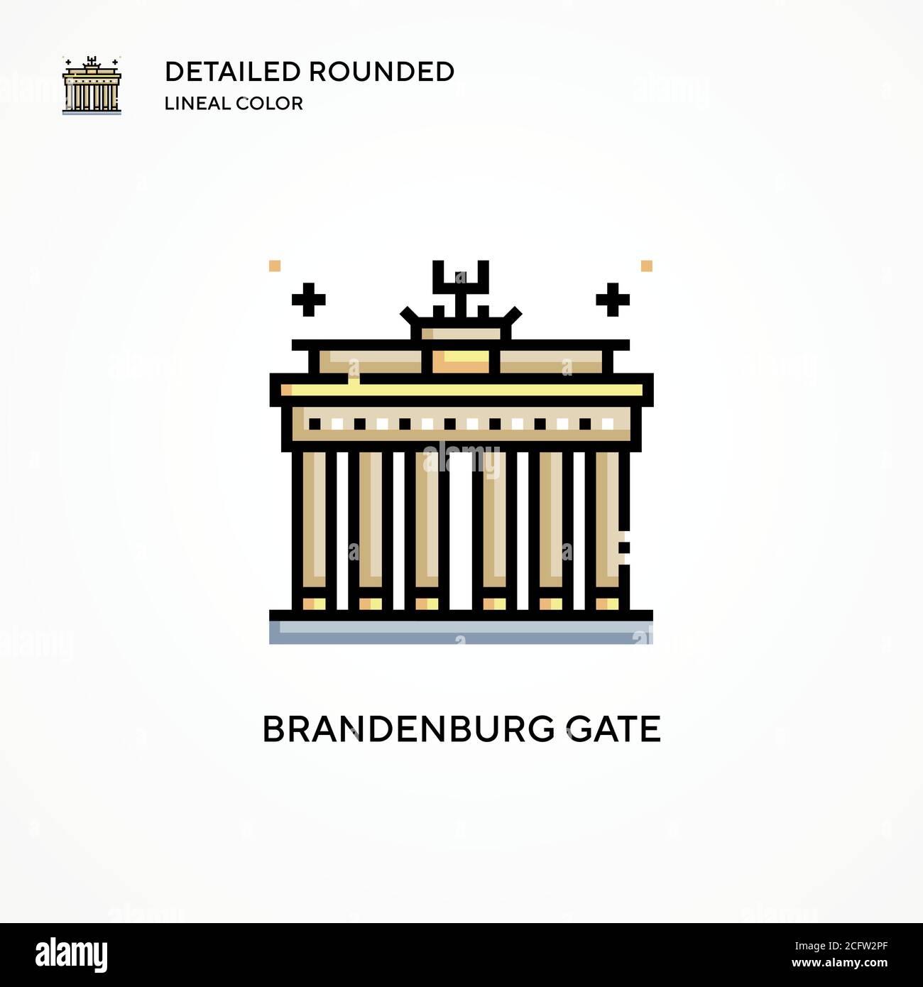 Brandenburg gate vector icon. Modern vector illustration concepts. Easy ...