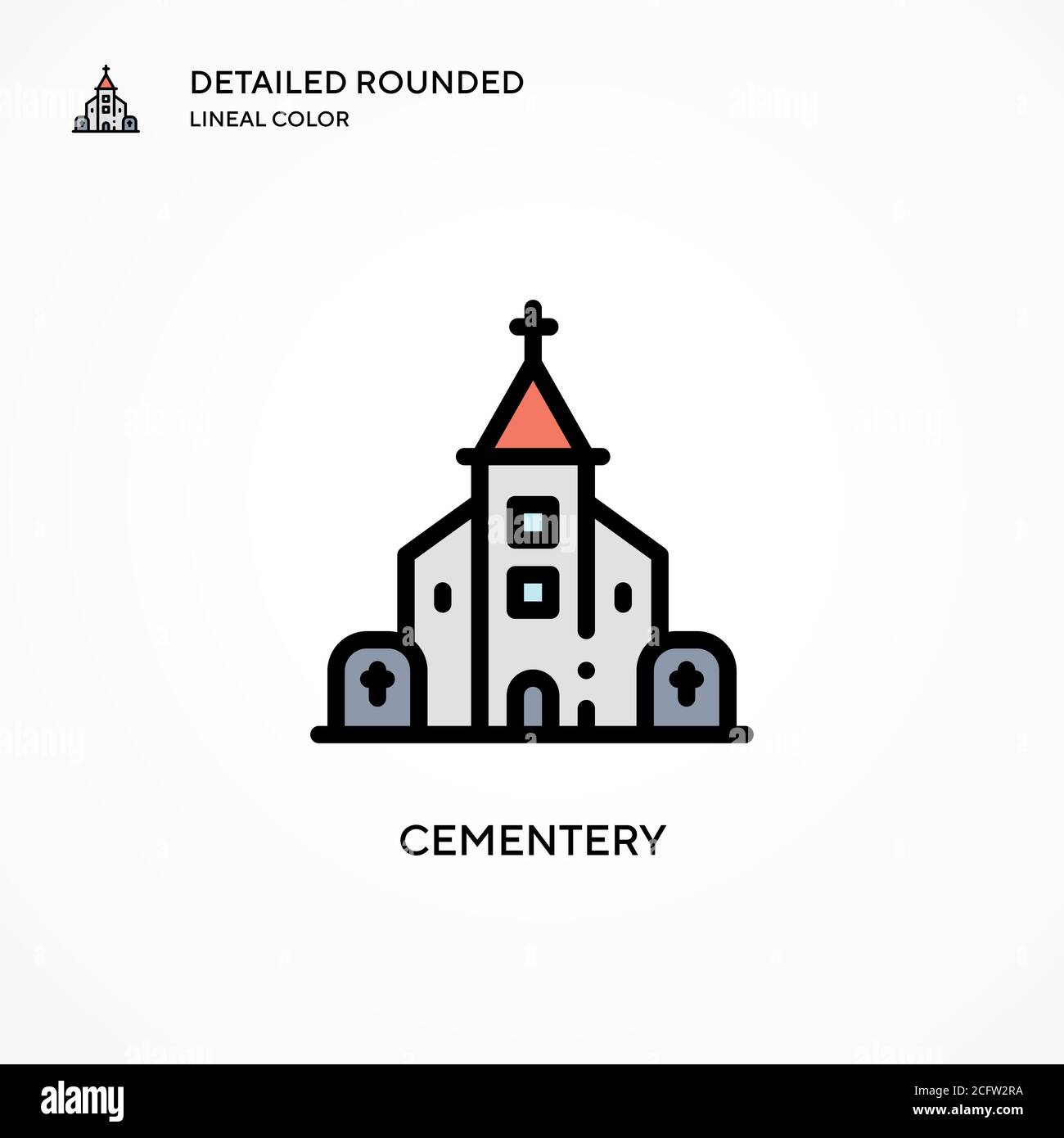 Cementery vector icon. Modern vector illustration concepts. Easy to ...