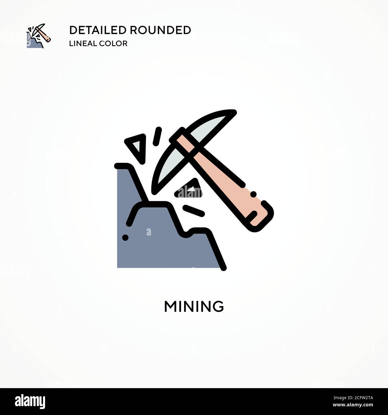Mining vector icon. Modern vector illustration concepts. Easy to edit ...