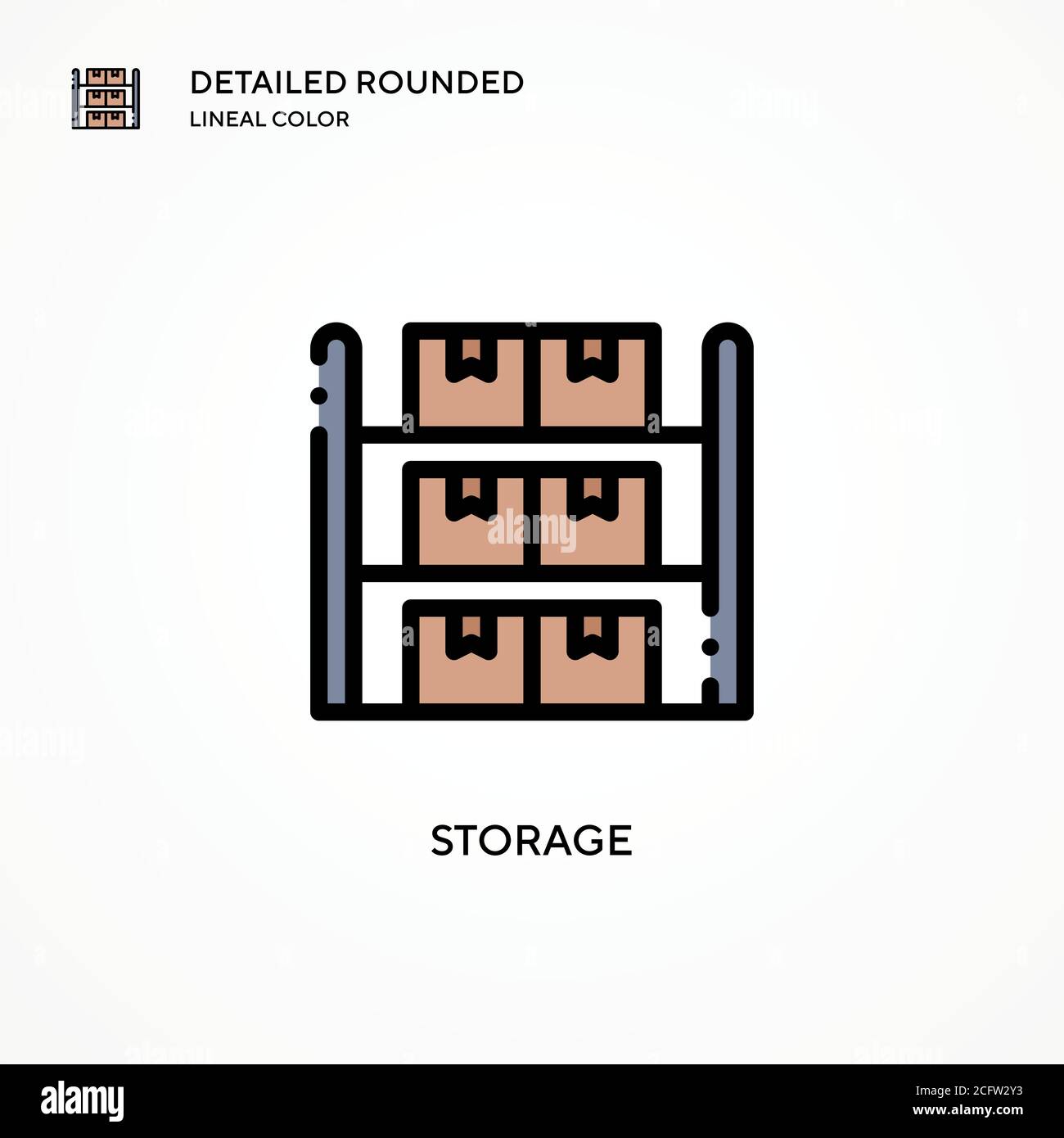 Storage vector icon. Modern vector illustration concepts. Easy to edit ...