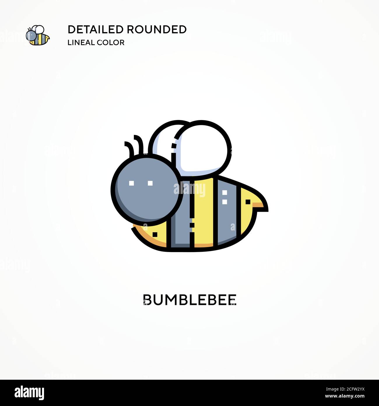 Bumblebee vector icon. Modern vector illustration concepts. Easy to ...