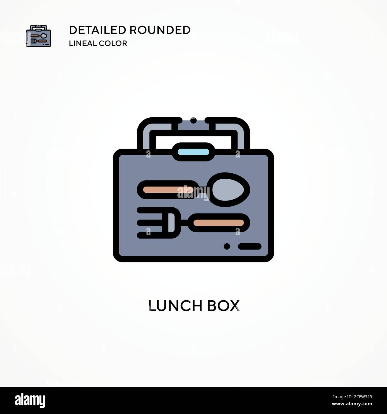 Lunch box vector icon. Modern vector illustration concepts. Easy to ...
