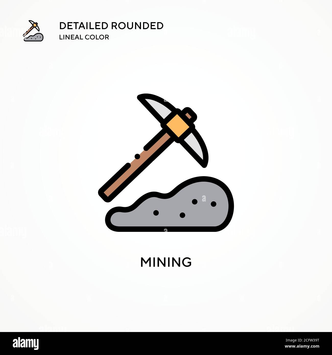 Mining vector icon. Modern vector illustration concepts. Easy to edit ...