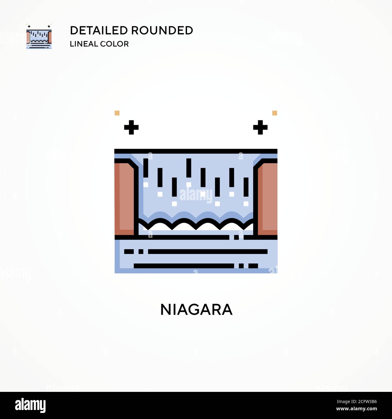 Niagara vector icon. Modern vector illustration concepts. Easy to edit ...