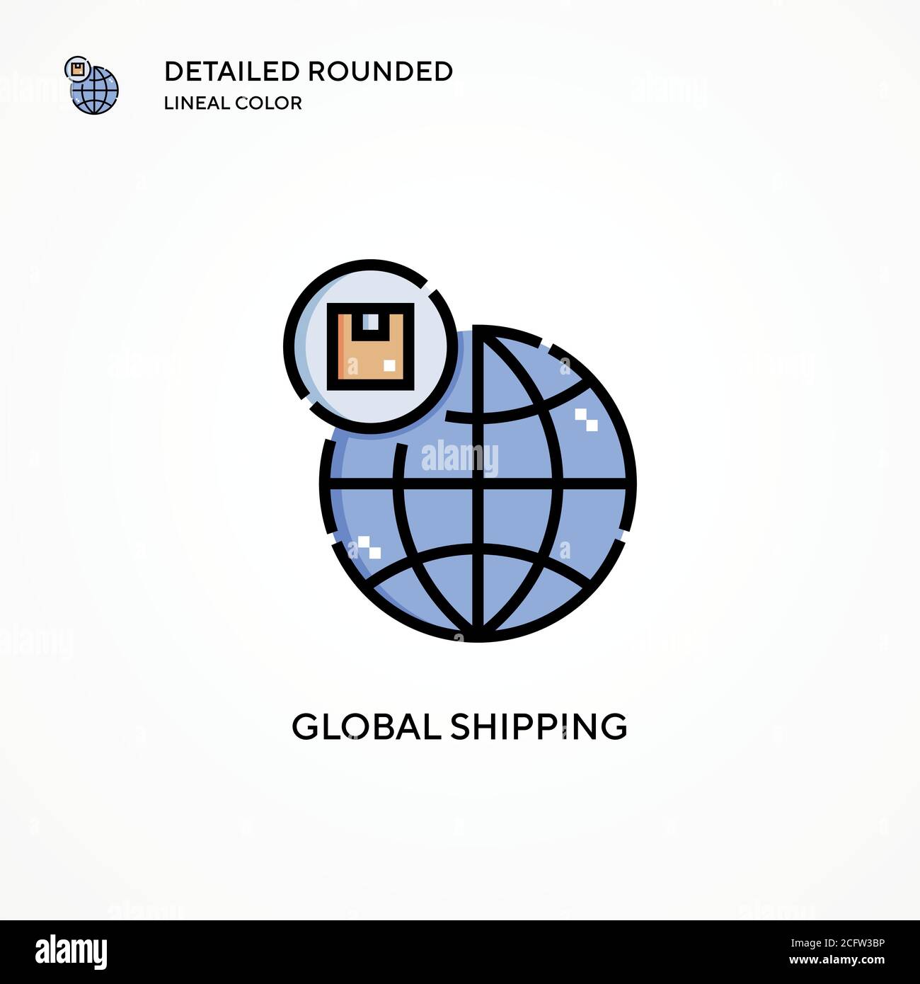 Global shipping vector icon. Modern vector illustration concepts. Easy ...