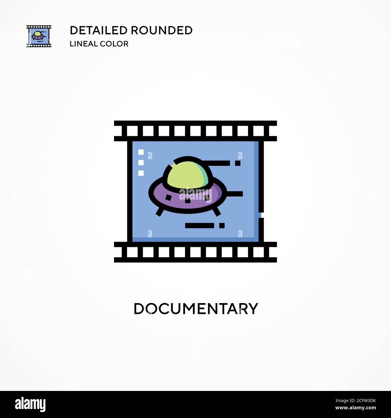 Documentary vector icon. Modern vector illustration concepts. Easy to ...