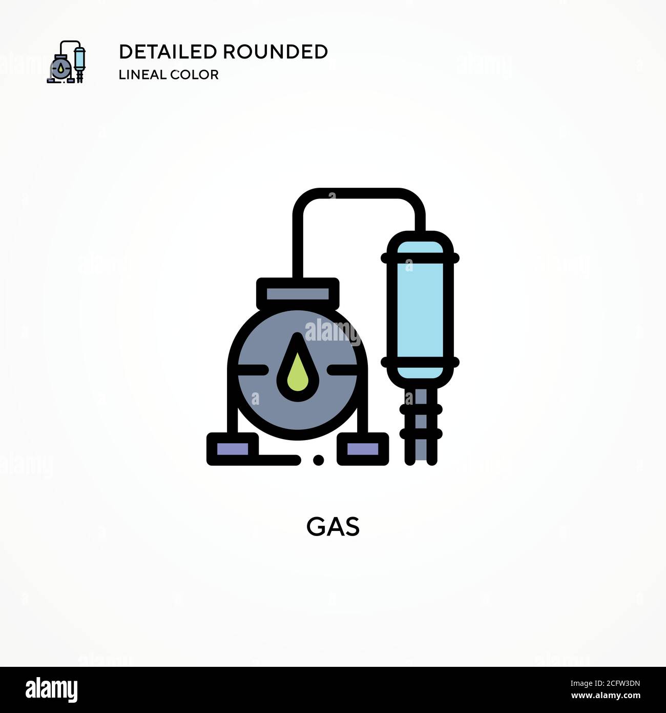 Gas vector icon. Modern vector illustration concepts. Easy to edit and ...