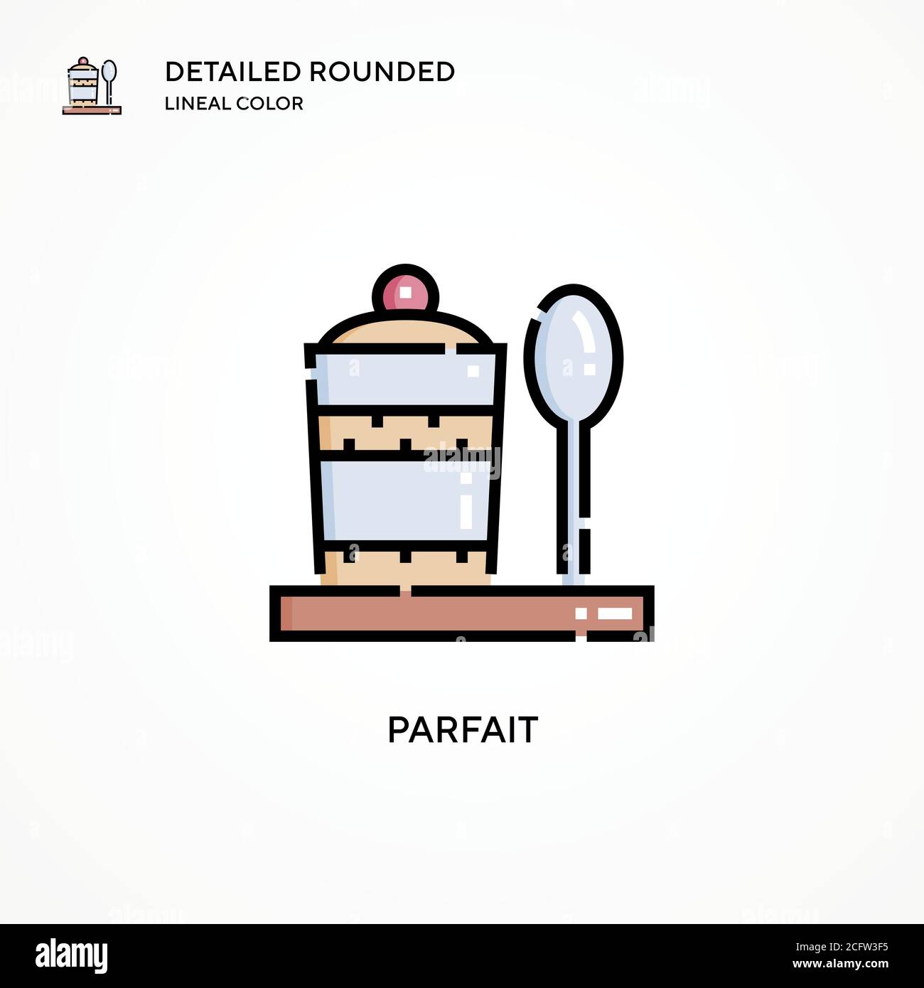 Parfait vector icon. Modern vector illustration concepts. Easy to edit ...