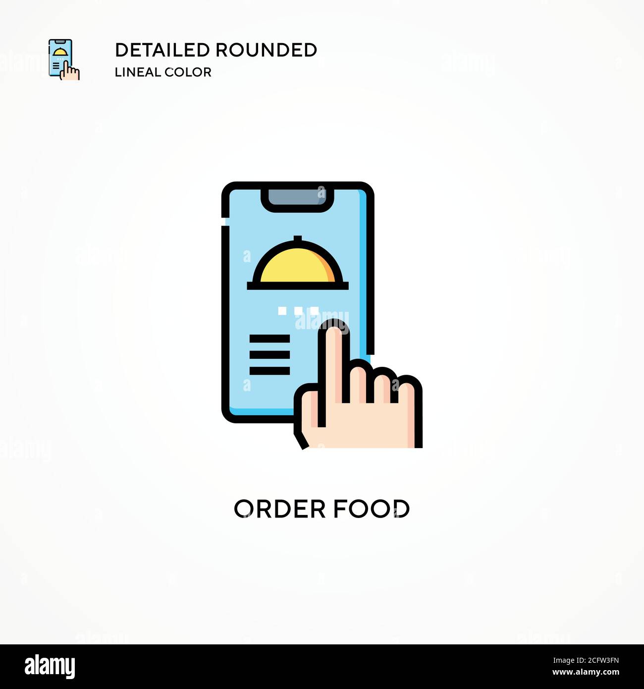 Order food vector icon. Modern vector illustration concepts. Easy to ...