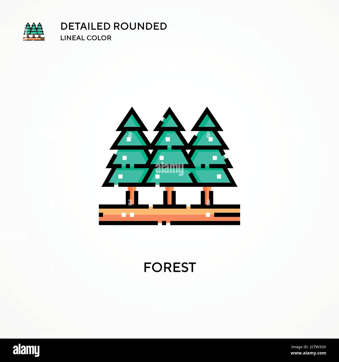 Forest vector icon. Modern vector illustration concepts. Easy to edit ...