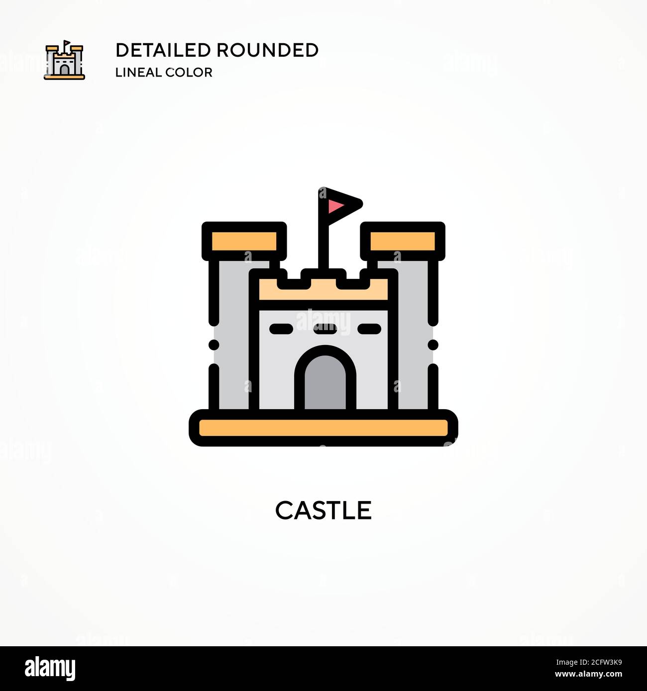 Castle vector icon. Modern vector illustration concepts. Easy to edit ...