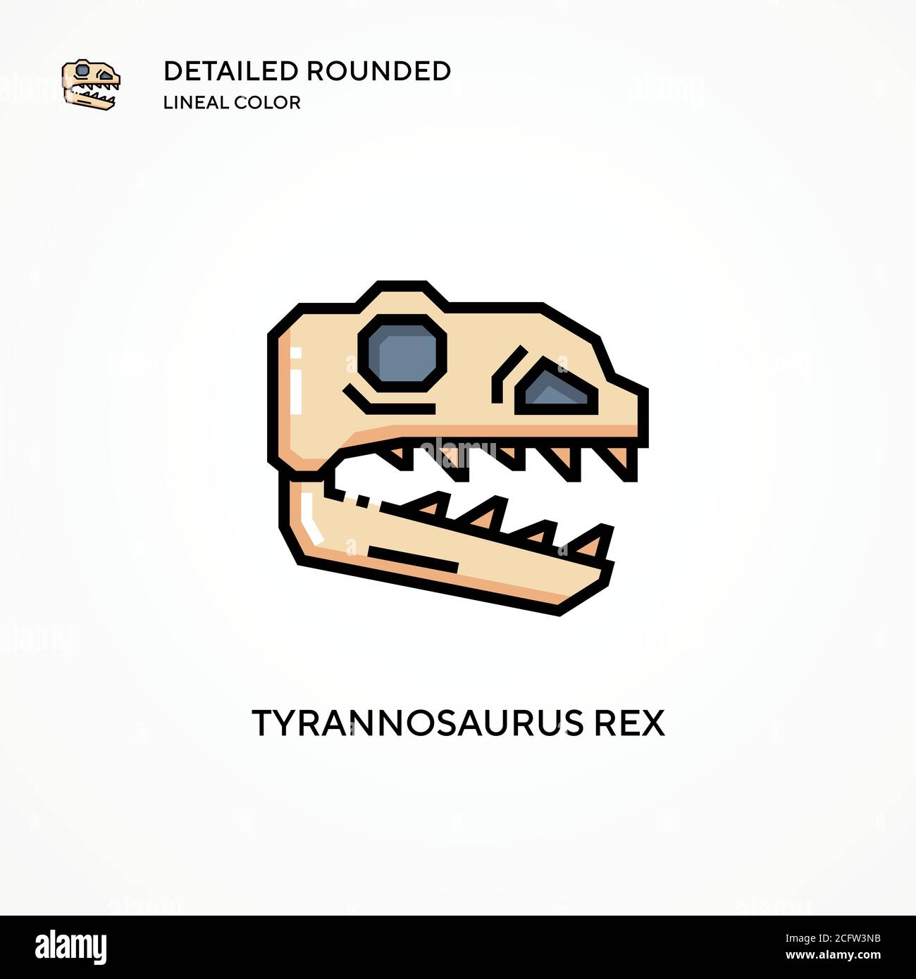 Tyrannosaurus rex vector icon. Modern vector illustration concepts ...