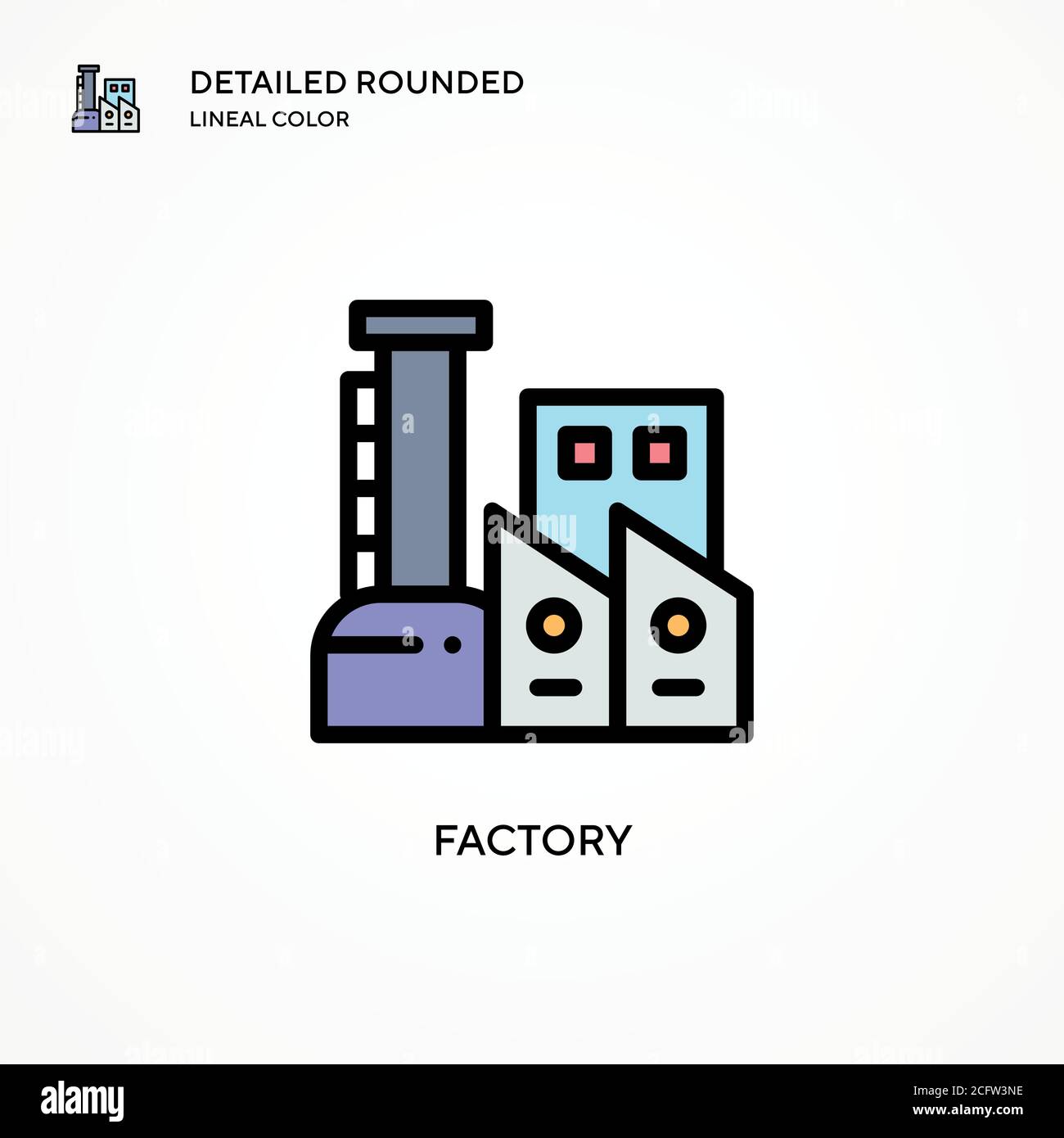 Factory vector icon. Modern vector illustration concepts. Easy to edit ...