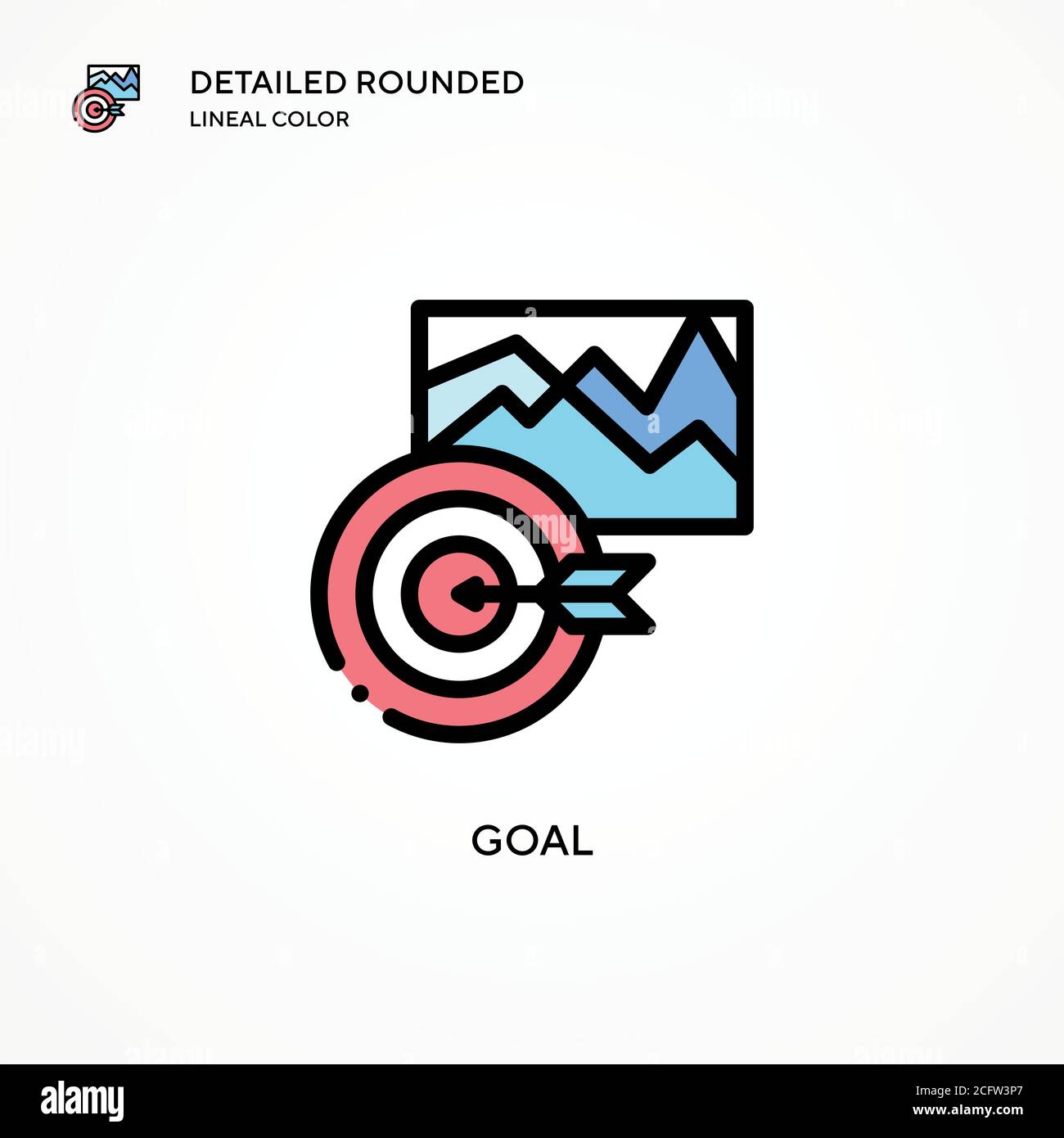 Goal vector icon. Modern vector illustration concepts. Easy to edit and ...