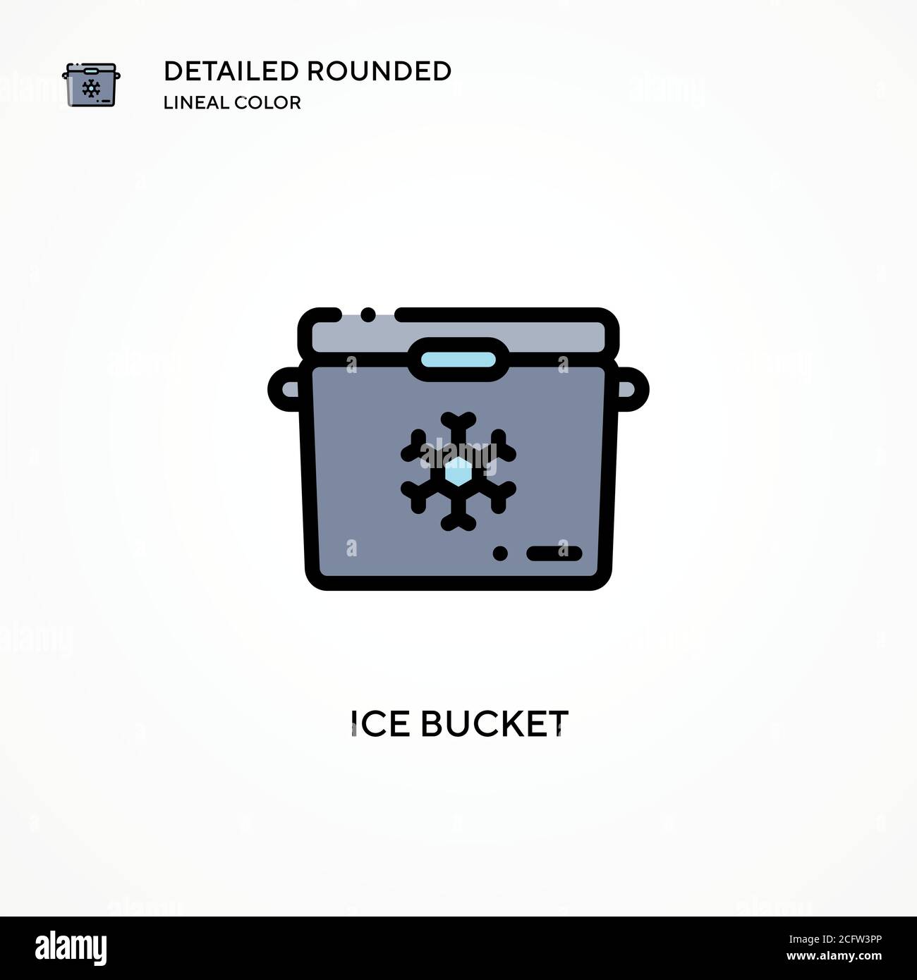 Ice bucket vector icon. Modern vector illustration concepts. Easy to ...