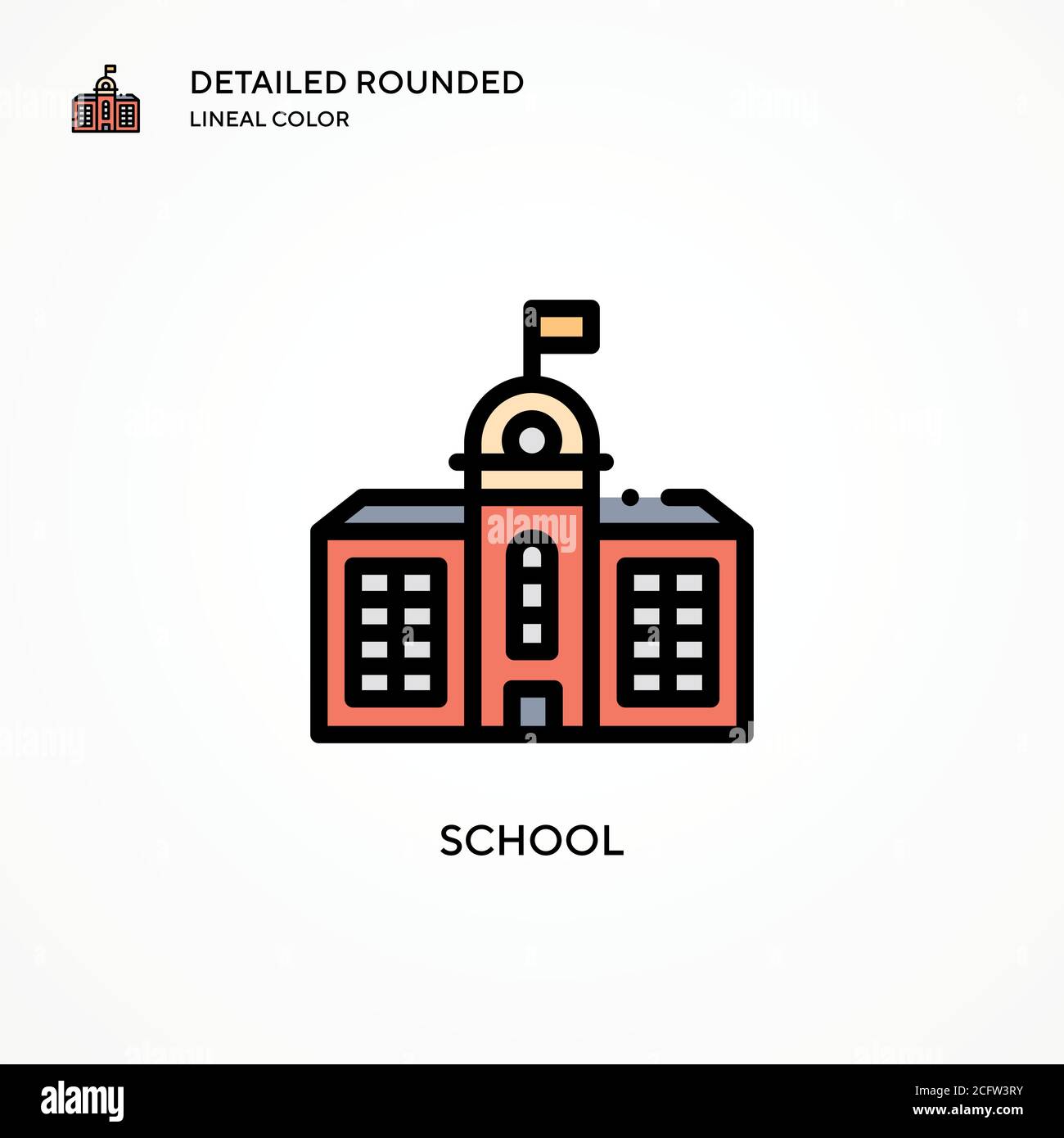 School vector icon. Modern vector illustration concepts. Easy to edit ...