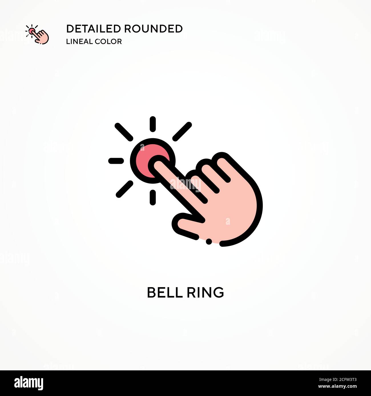 Bell ring vector icon. Modern vector illustration concepts. Easy to ...