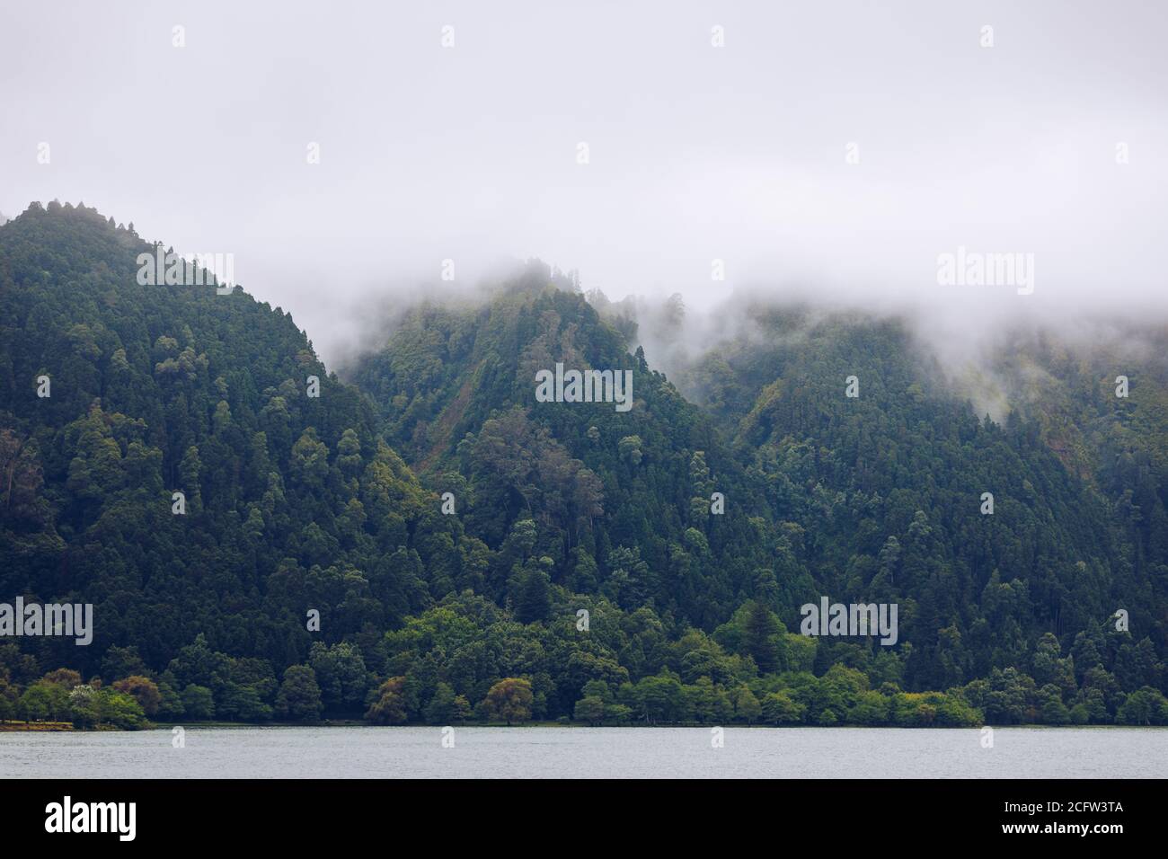 Azores panoramic view of natural landscape, wonderful scenic island of ...
