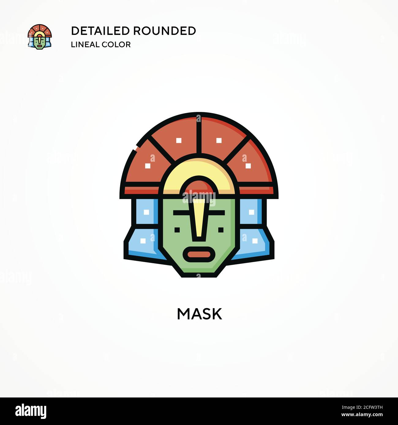 Mask vector icon. Modern vector illustration concepts. Easy to edit and ...