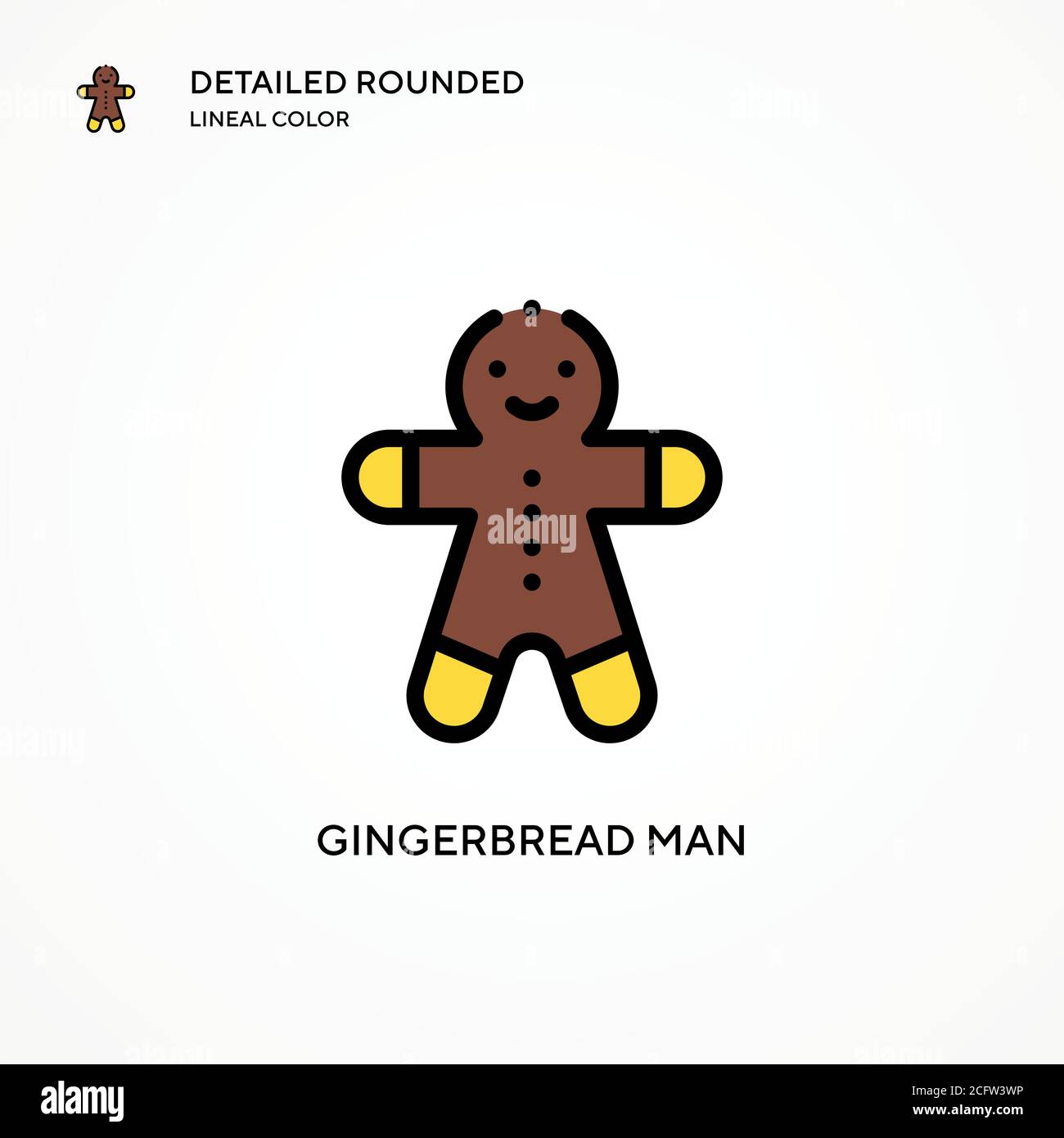 Gingerbread man vector icon. Modern vector illustration concepts. Easy ...