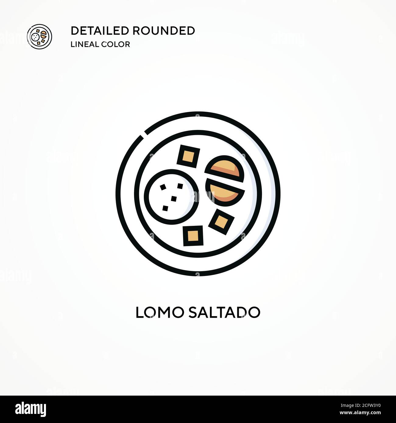 Lomo saltado vector icon. Modern vector illustration concepts. Easy to ...