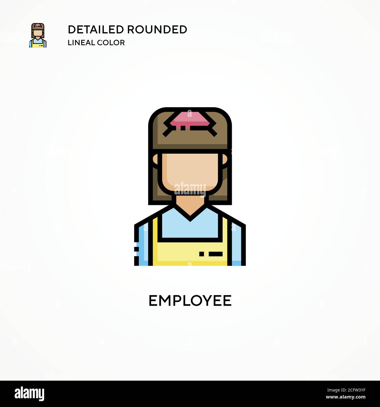 Employee vector icon. Modern vector illustration concepts. Easy to edit ...
