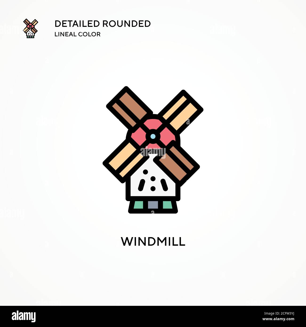 Windmill vector icon. Modern vector illustration concepts. Easy to edit ...
