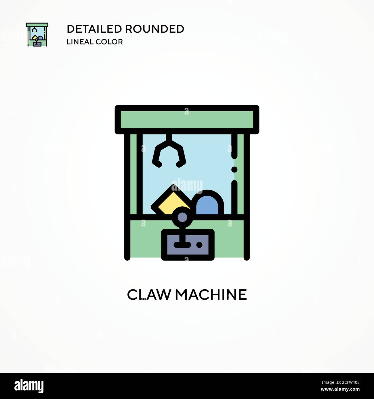 Claw machine vector icon. Modern vector illustration concepts. Easy to ...