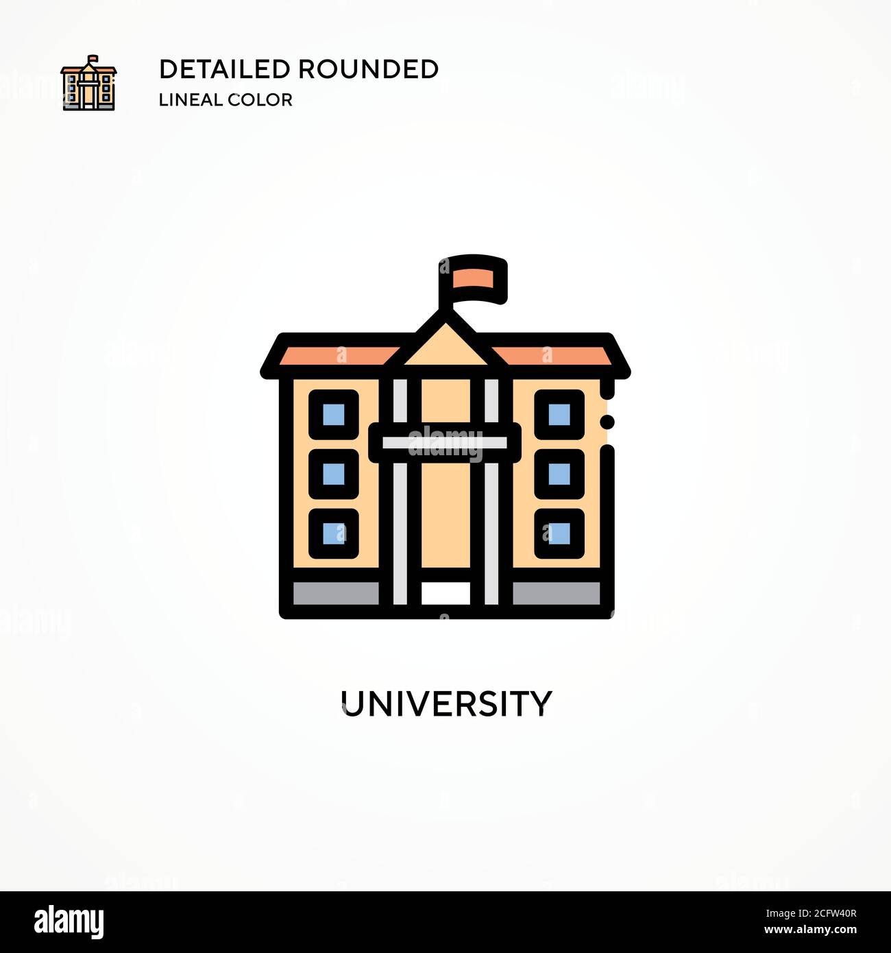 University vector icon. Modern vector illustration concepts. Easy to ...