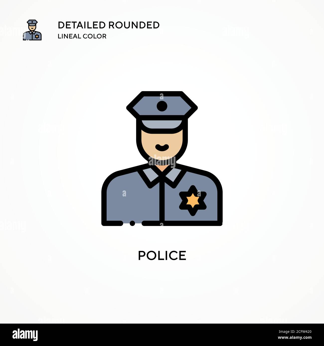 Police vector icon. Modern vector illustration concepts. Easy to edit ...