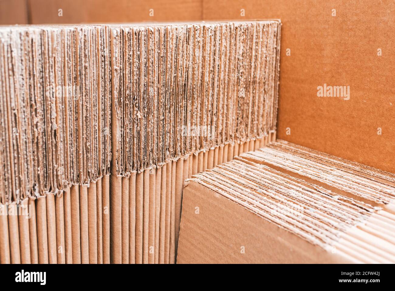 New unused cardboard boxes made from recycled material Stock Photo - Alamy