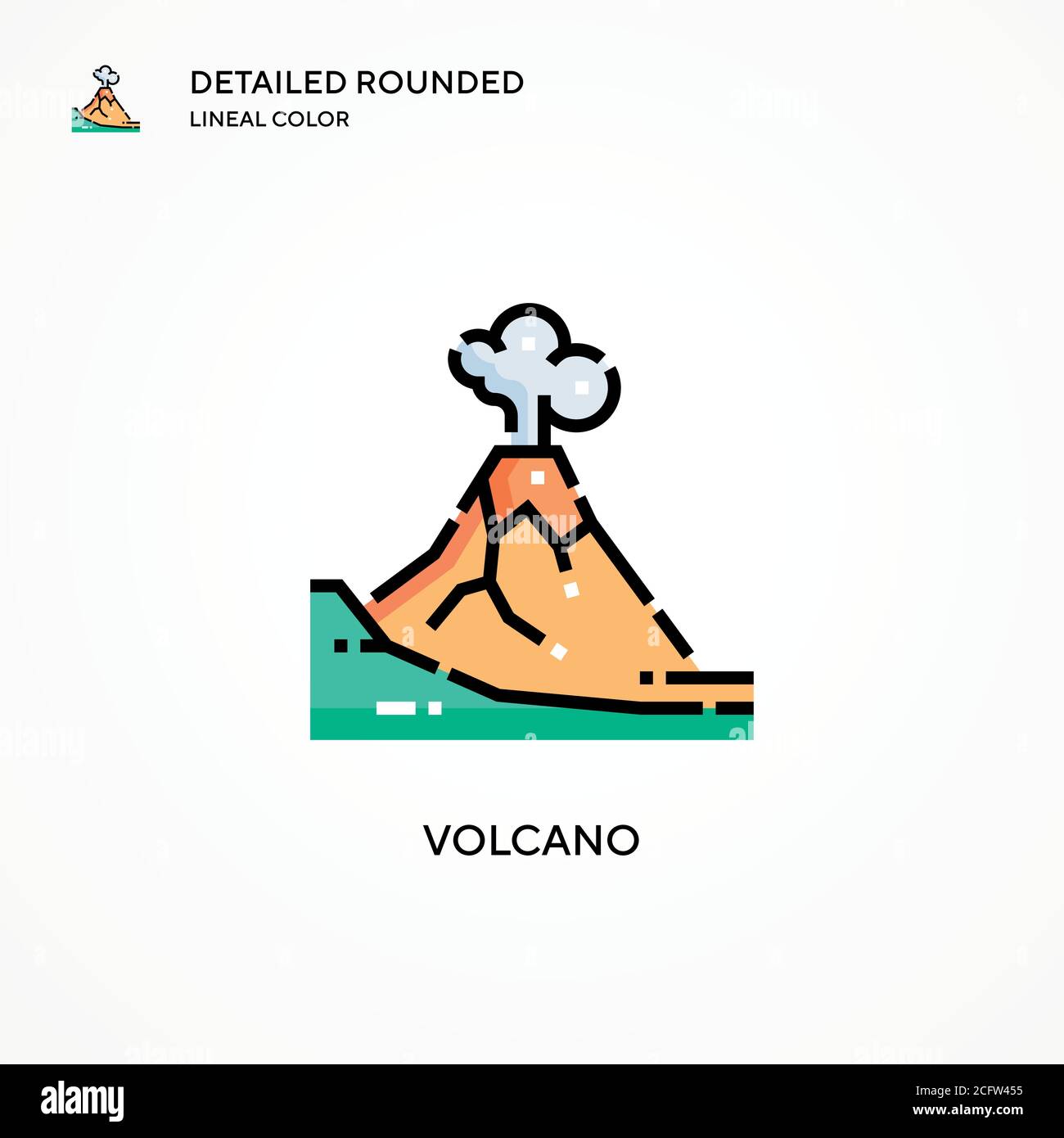 Volcano vector icon. Modern vector illustration concepts. Easy to edit ...