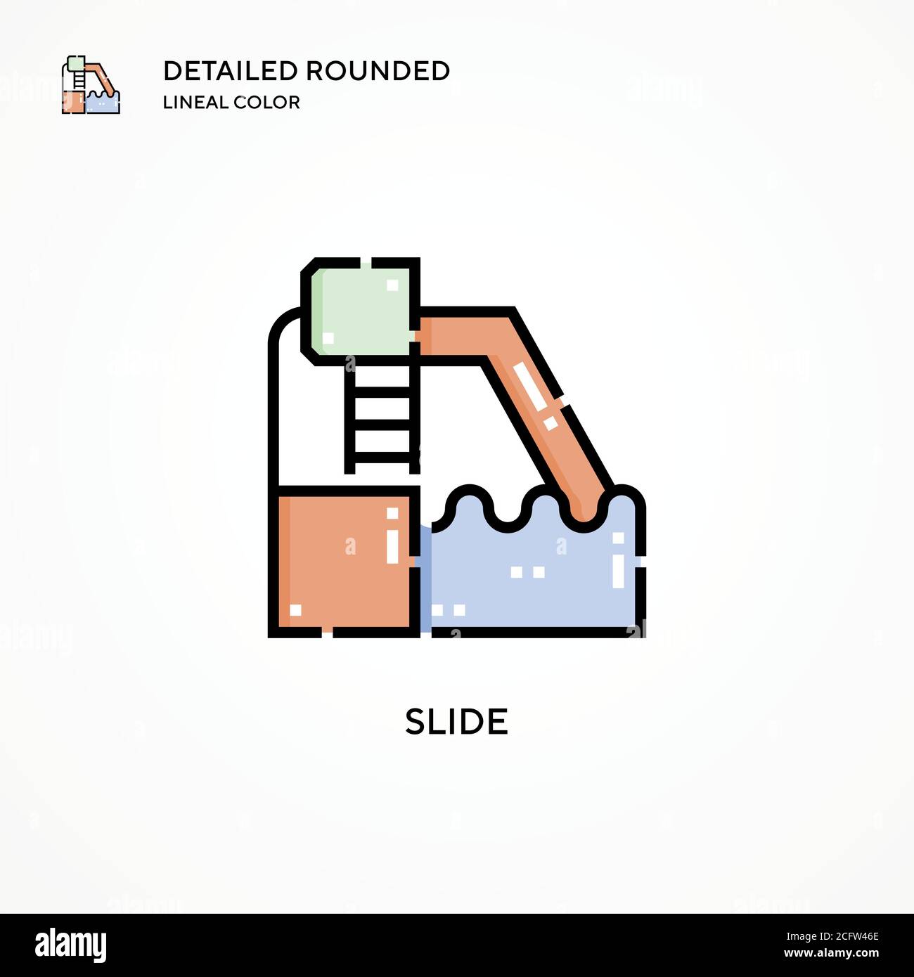 Slide vector icon. Modern vector illustration concepts. Easy to edit ...