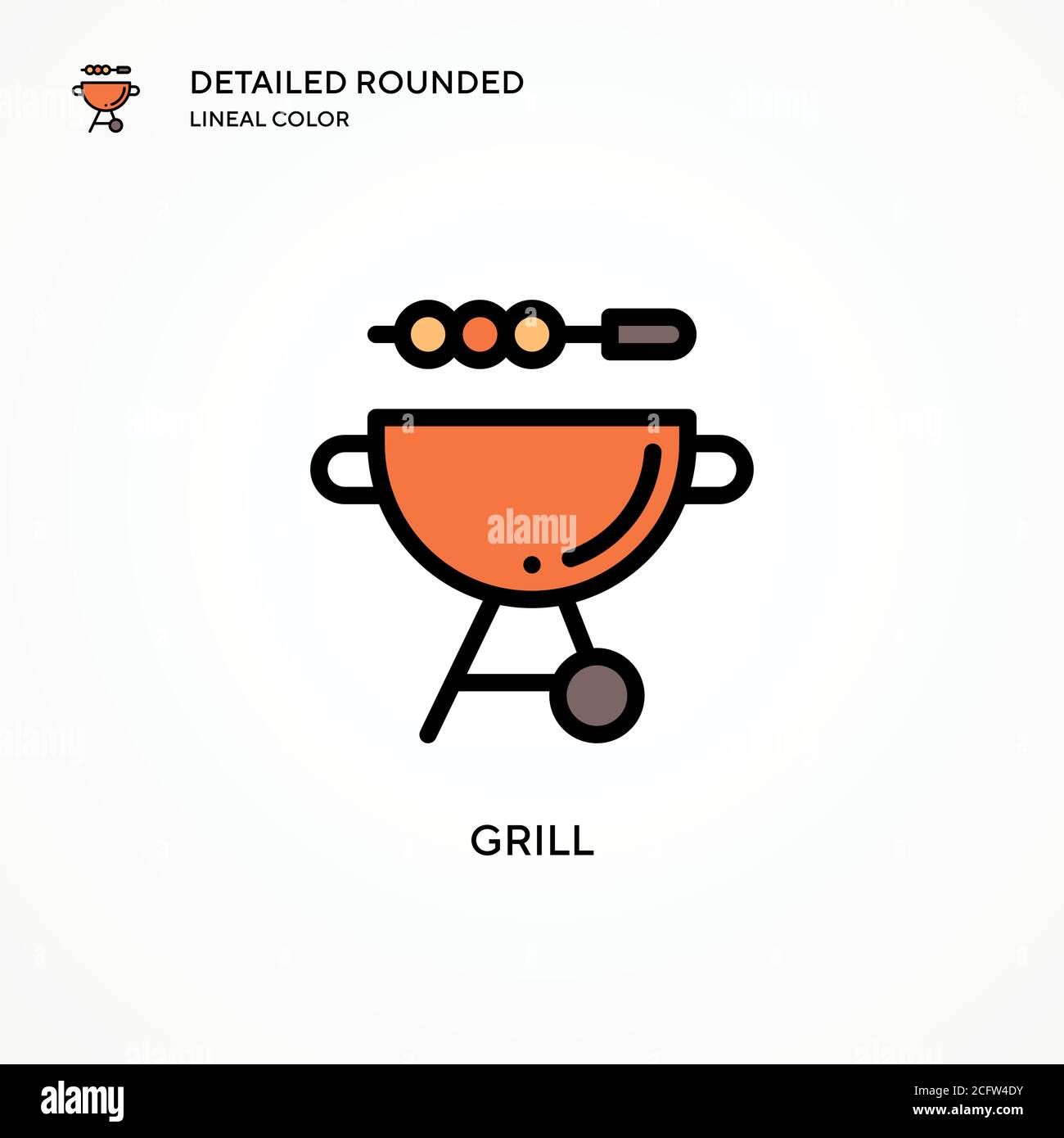 Grill vector icon. Modern vector illustration concepts. Easy to edit ...