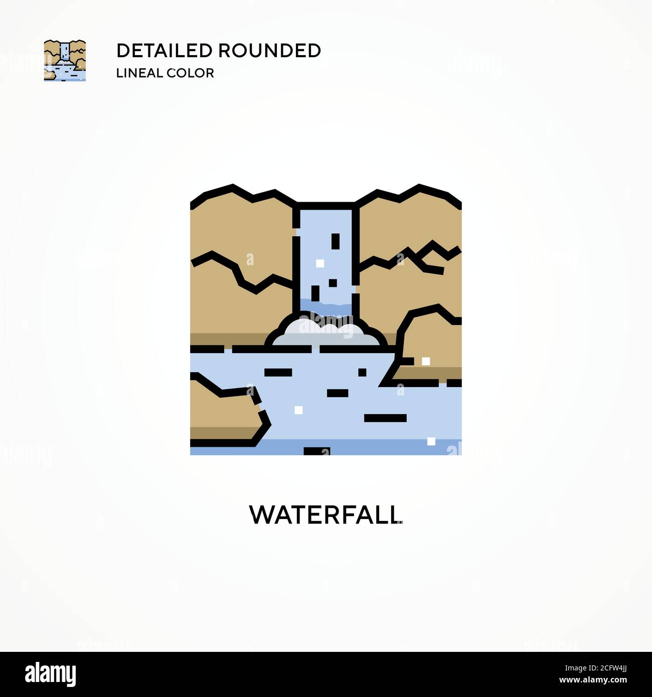 Waterfall vector icon. Modern vector illustration concepts. Easy to ...